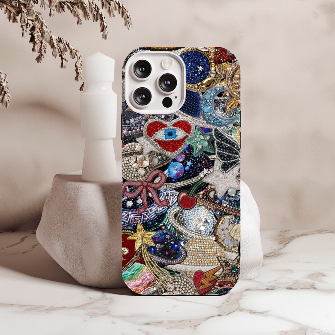 Mosaic Phone Case, Mosaic Collage Vintage Mosaic Charm Phone Case ...