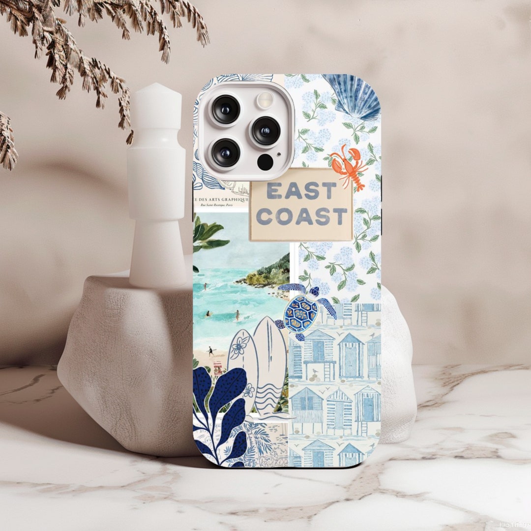 Beachy Blue Coquette Collage Phone Case, Preppy and Cute Aesthetic ...
