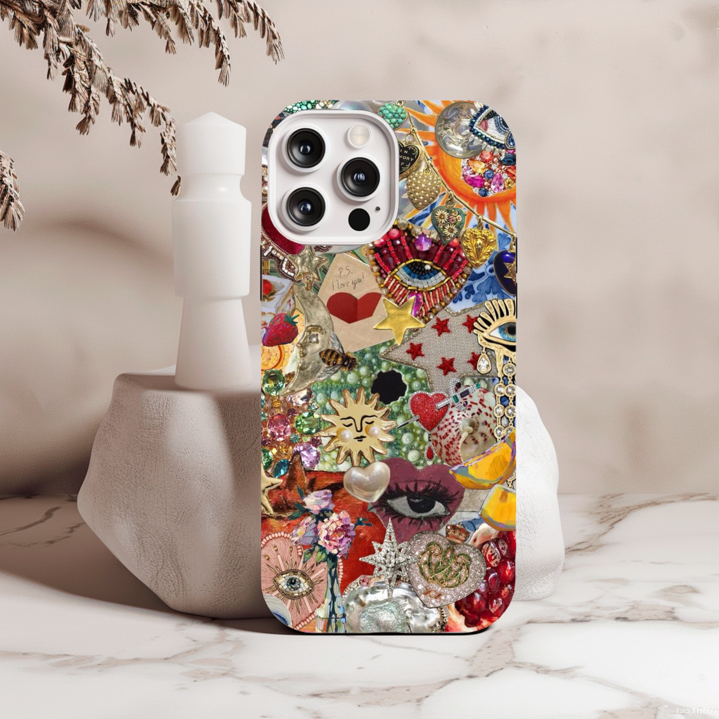 Vintage Mosaic Charm Phone Case, Mosaic Art, Mosaic Tiles Case, Phone ...