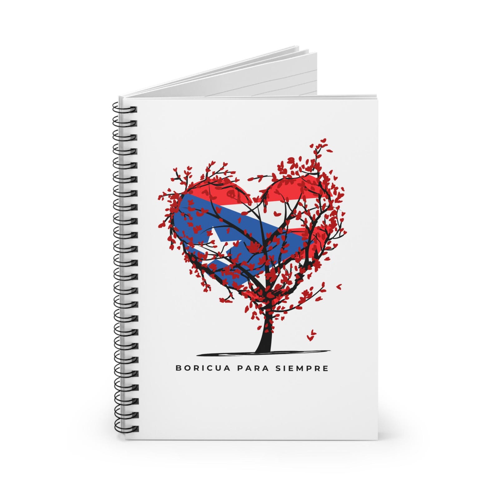 Paraiso Isleño Boricua Tree Spiral Notebook Ruled Line Gifts for ...