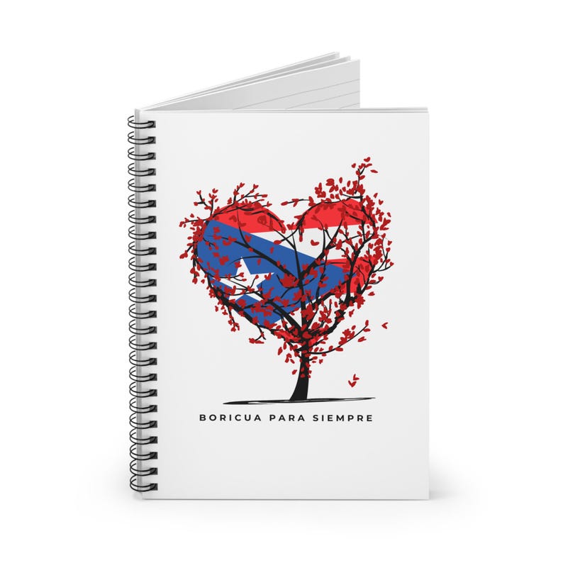 Paraiso Isleño Boricua Tree Spiral Notebook Ruled Line Gifts for ...