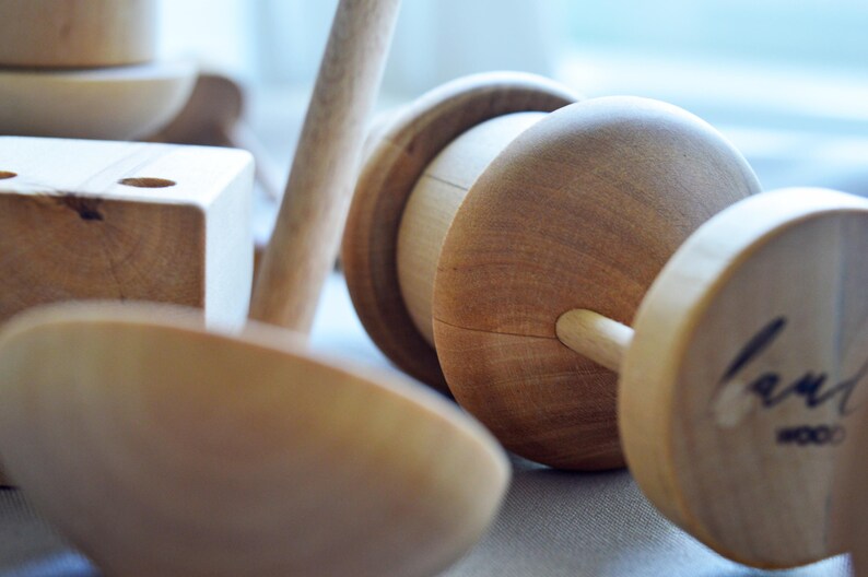 Wooden Spinning Top, Stacking Toy, Toddler Development, Montessori Toys ...