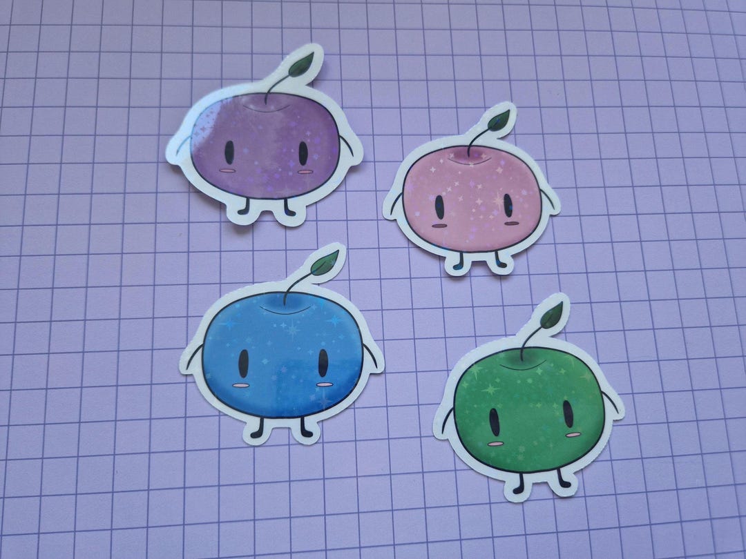 Stardew Valley Junimo Vinyl Stickers, Handmade Stickers, Sparkly Stars ...