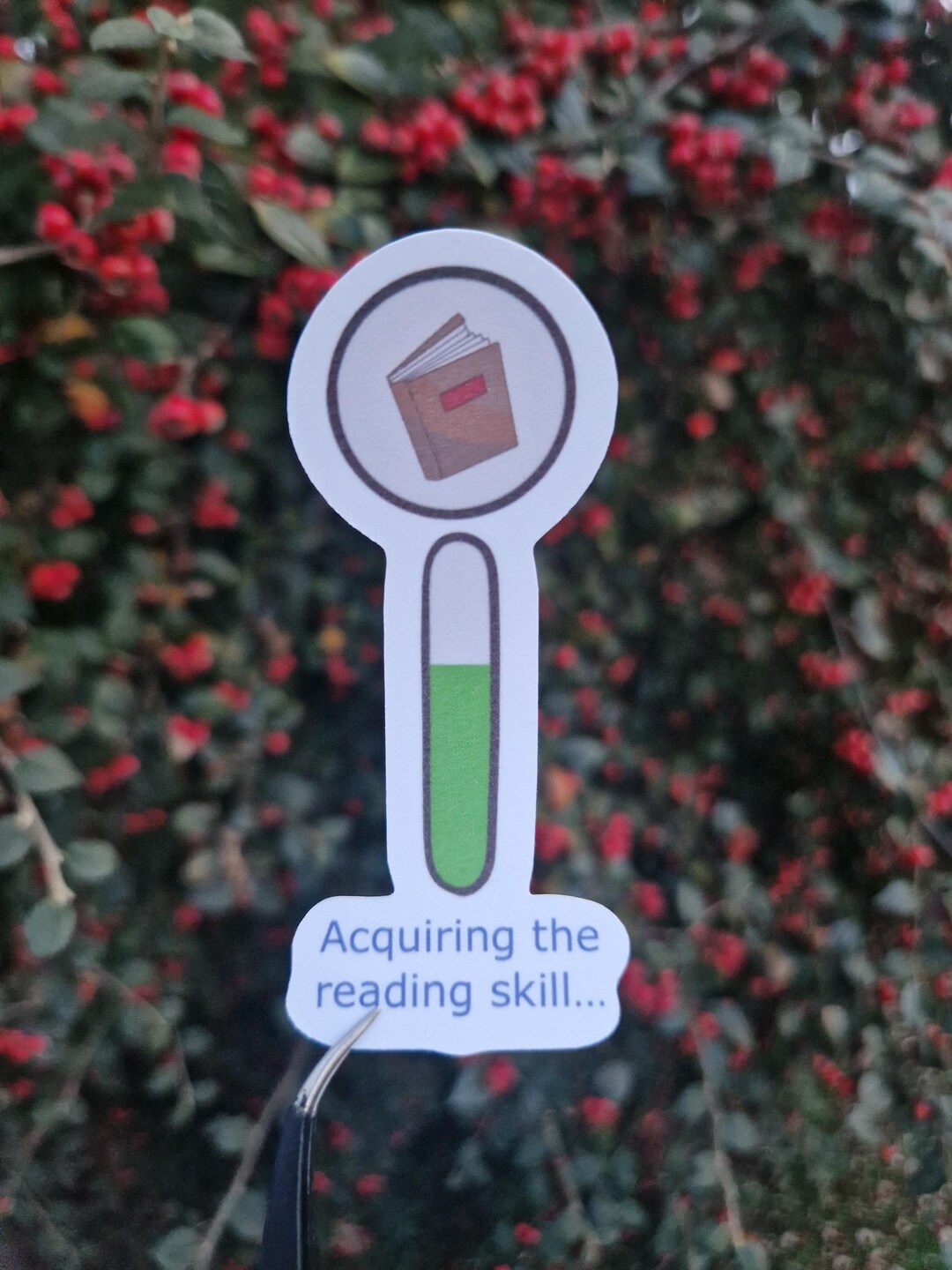 Handmade Sims 4 Reading Skill Matte Glitter Sticker, Gamer Gift, Gaming ...