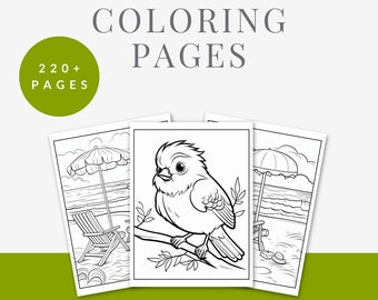 100 Printable Coloring Pages for Kids, Toddlers, Preschoolers, Coloring ...