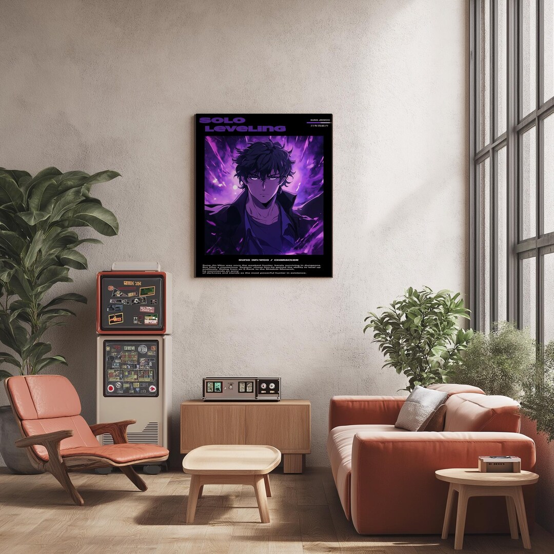 Solo Leveling Poster, Sung Jin-woo Wall Art, Anime Decor, Shadow ...