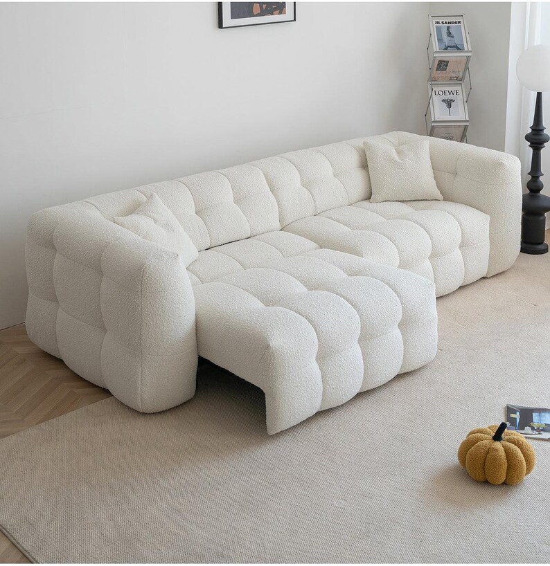 Minimal Electric Extendable Sofa – Luxurious Beige Couch by Salina ...
