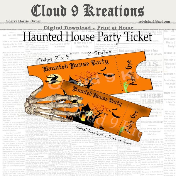Party Ticket - Etsy