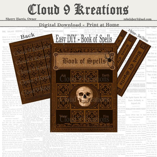 Spell Book Cover - Etsy