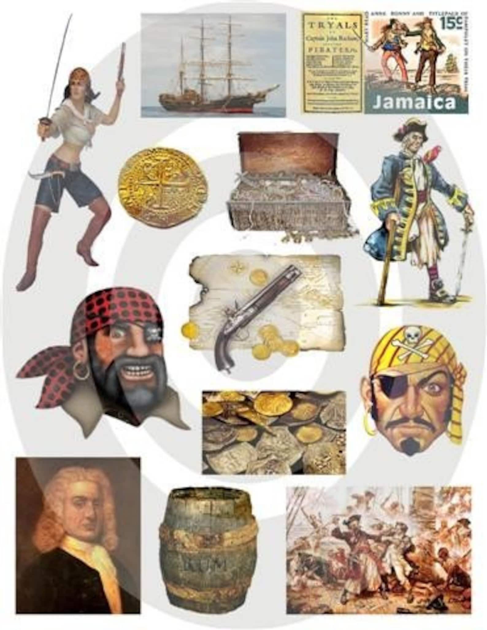 Pirate Digital Collage Sheet 2 - Etsy