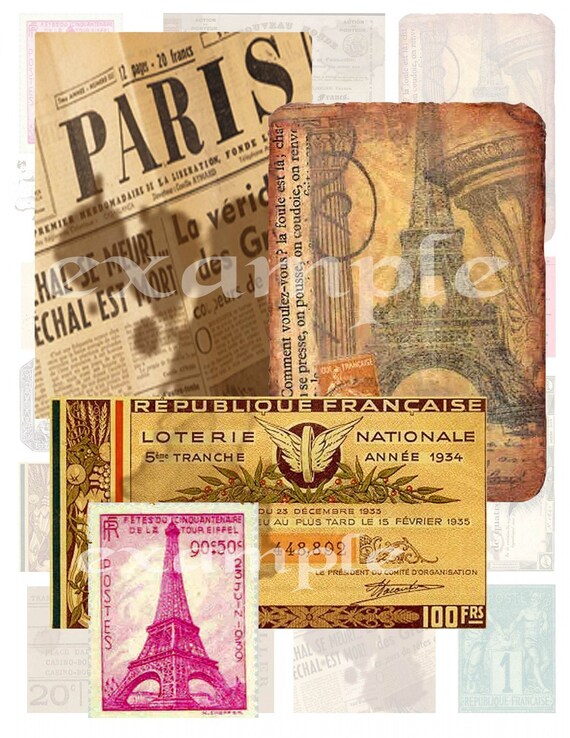 French Ephemera Clip Art