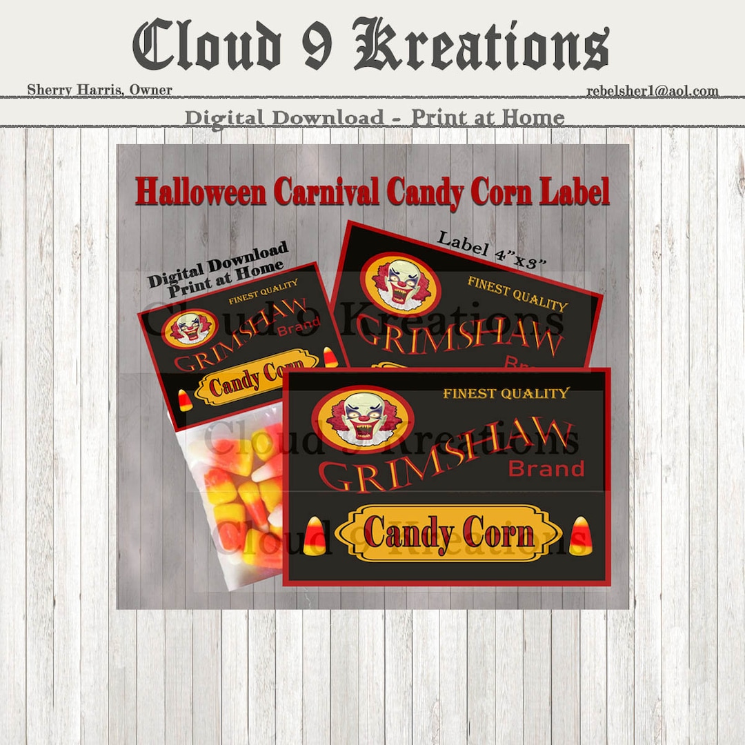 Halloween Candy Corn Labels, Halloween Carnevil Candy Corn Labels ...