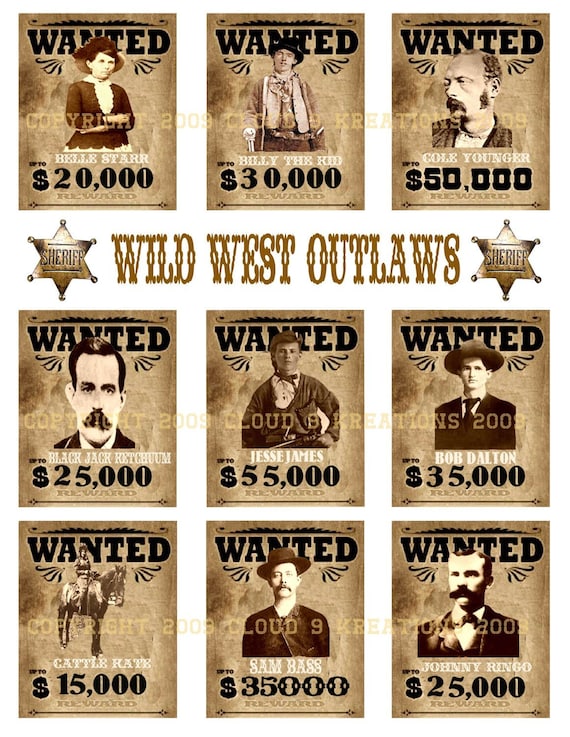 Wild West Wanted Poster