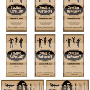Halloween Zombie Label, Zombie Repellent Label, Halloween Label ...