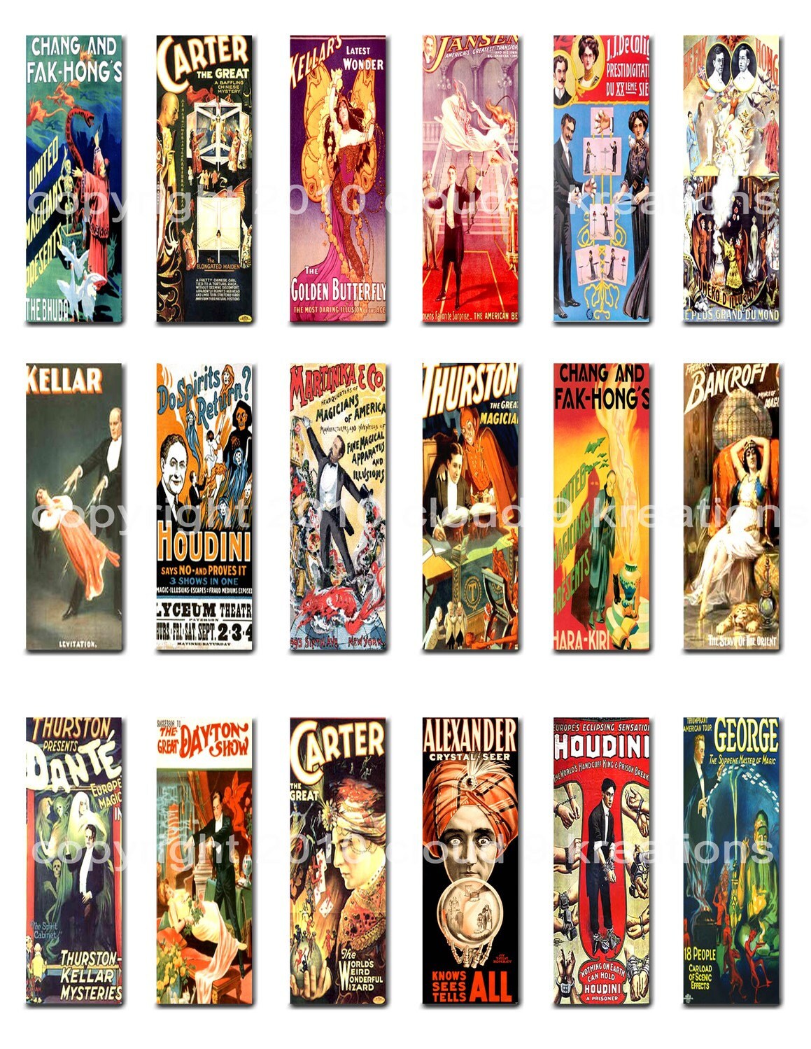 Magic Posters 1x3 Inch...microscope Slides...digital Collage Sheet - 18 ...