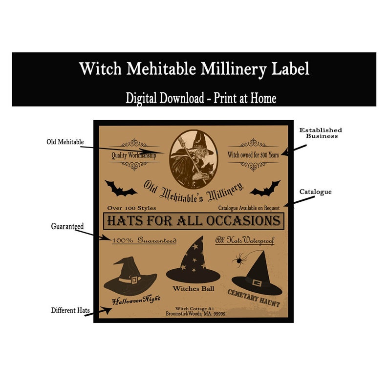 Halloween Witch Labels, Halloween Apothecary Labels, Halloween Potion ...