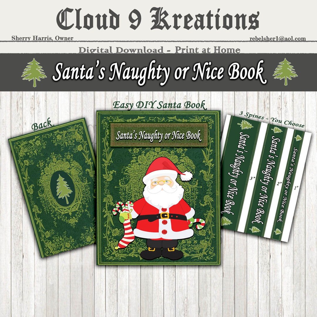 Christmas Santa Book, Santa Book, Santa Book Cover, Christmas Book ...