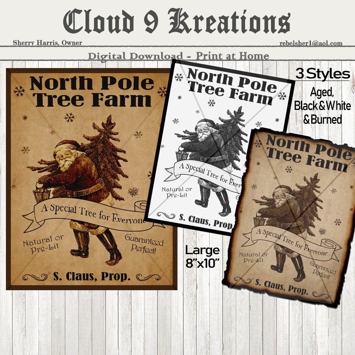 Christmas Country Sign Primitive Vintage Christmas Tree Sign Printable ...