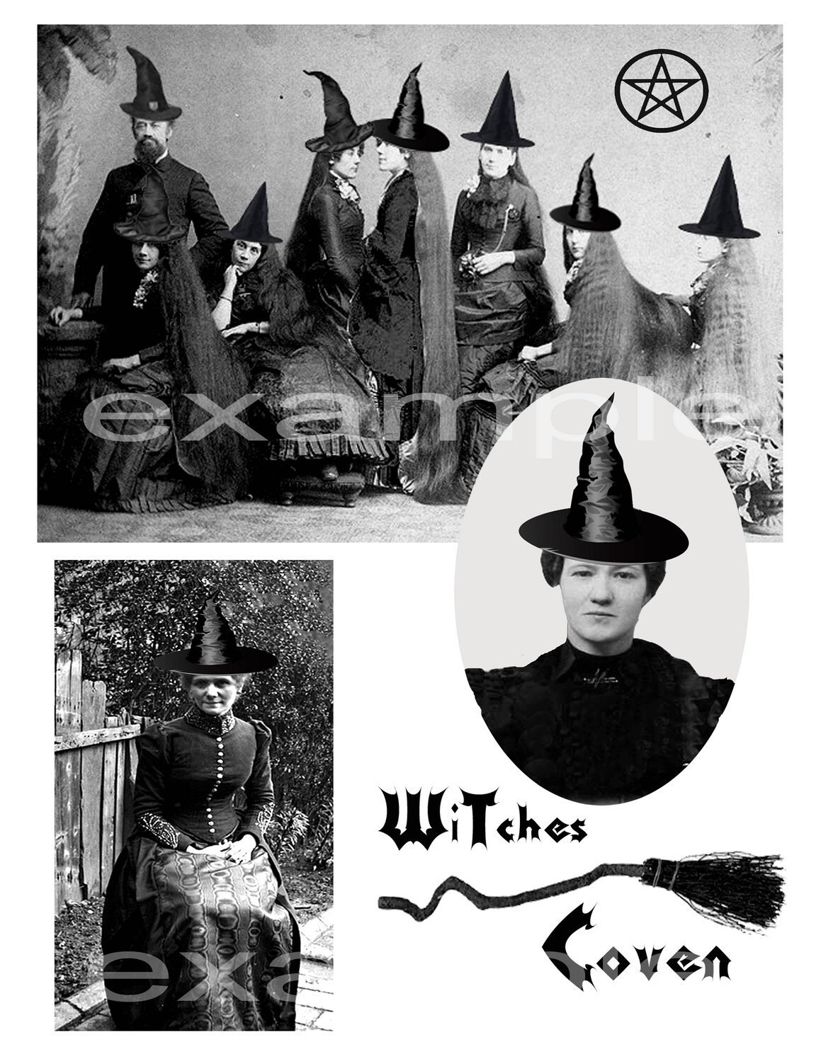 Halloween...witches Coven Digital Collage Sheet Digital Download ...