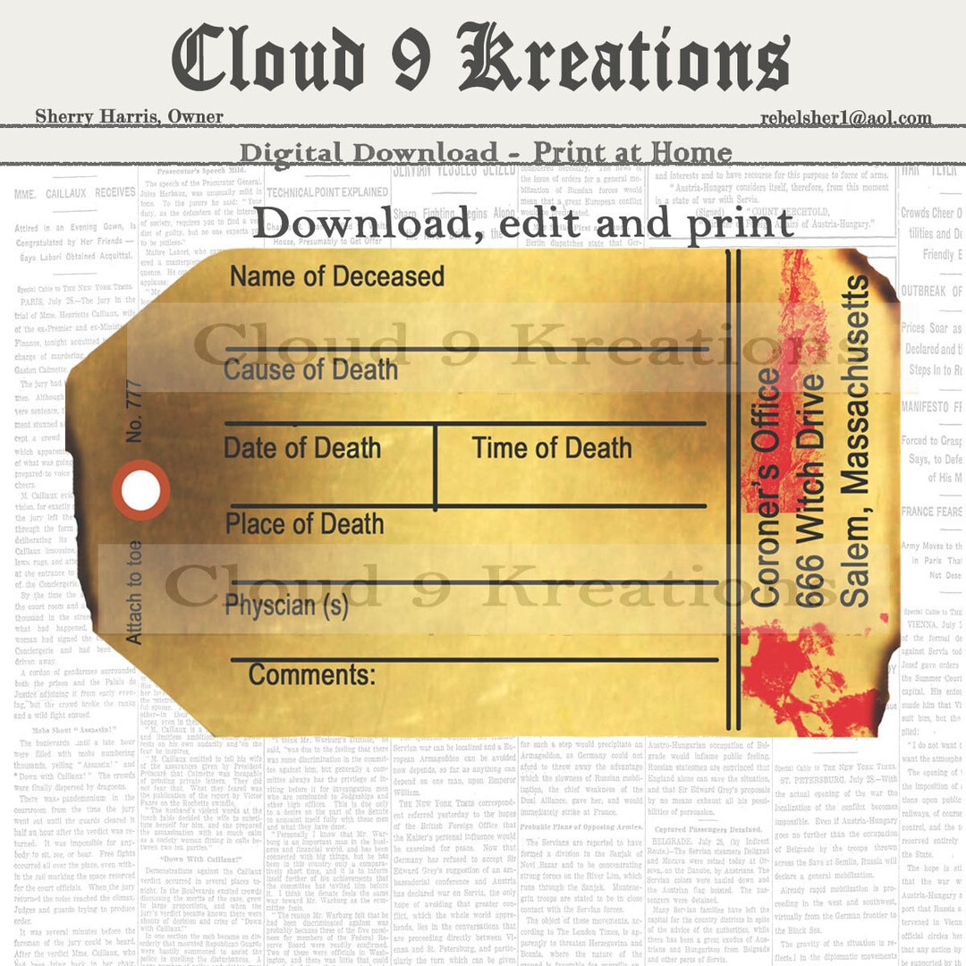 Halloween Toe Tag Invitation, Halloween Party Invitation, Haunted House ...