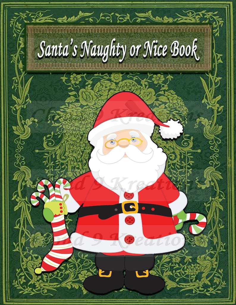 Christmas Santa Book, Santa Book, Santa Book Cover, Christmas Book ...
