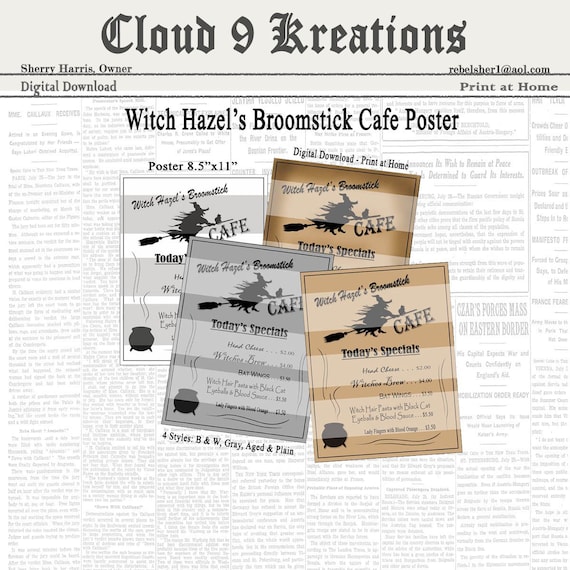 Halloween Witch Menu Labels Witch Menu Labels Halloween Menu | Etsy
