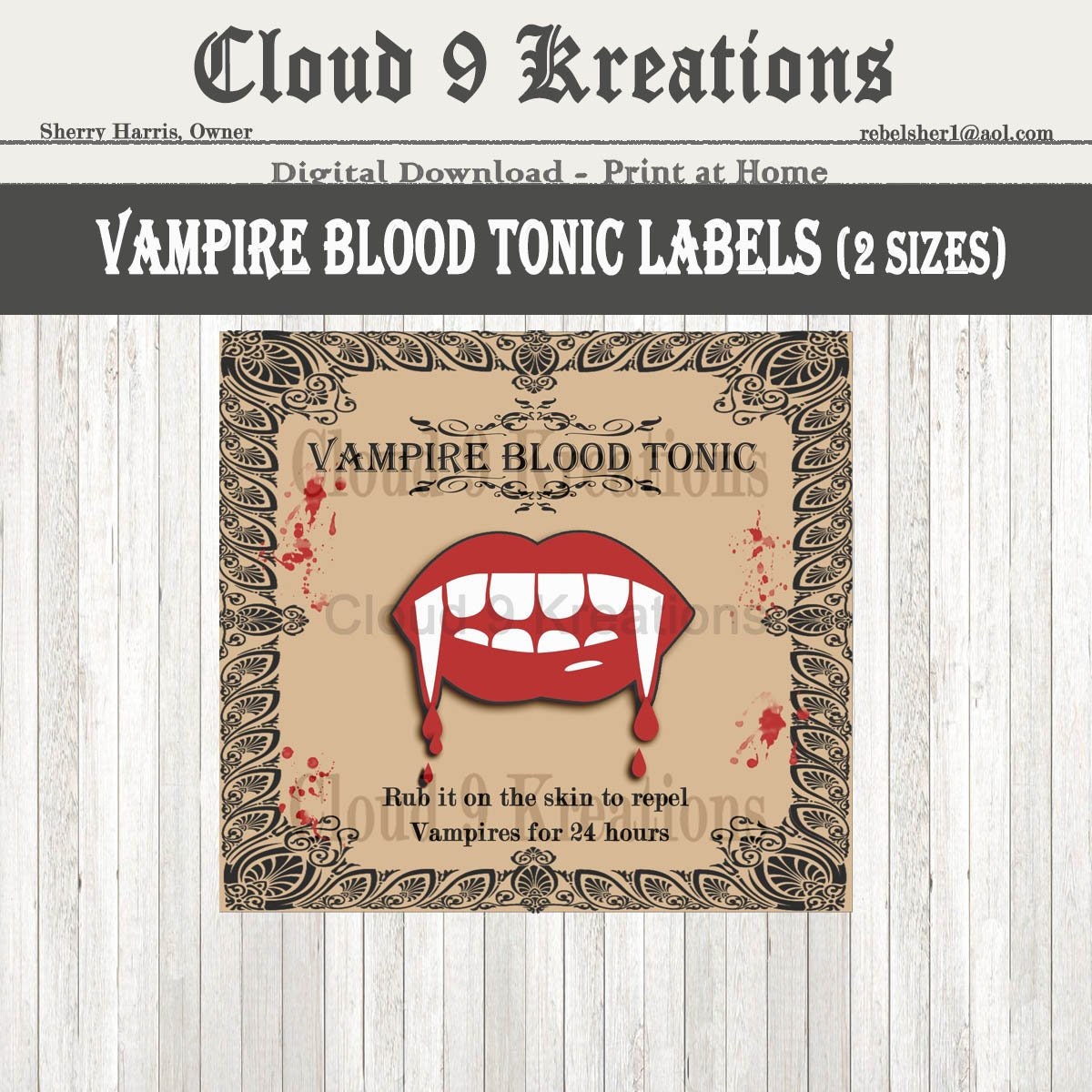 Halloween Apothecary Labels, Halloween Potion Labels, Vampire ...
