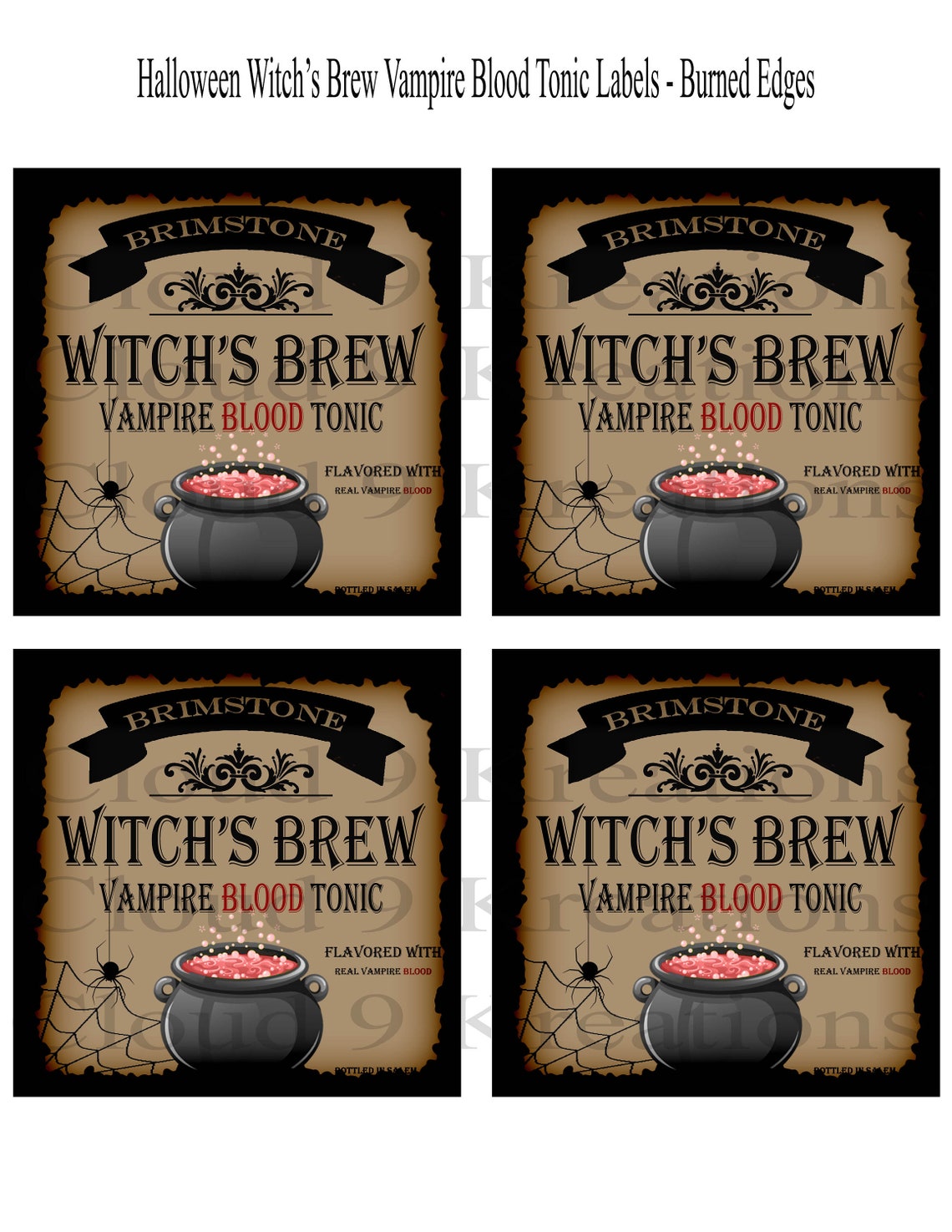 Halloween Witch's Brew Labels Potion Labels Apothecary | Etsy