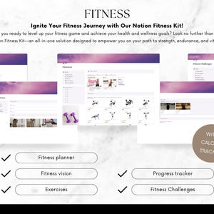 Notion Fitness Planner Template Workout, Habit, Sets and Reps Tracker ...