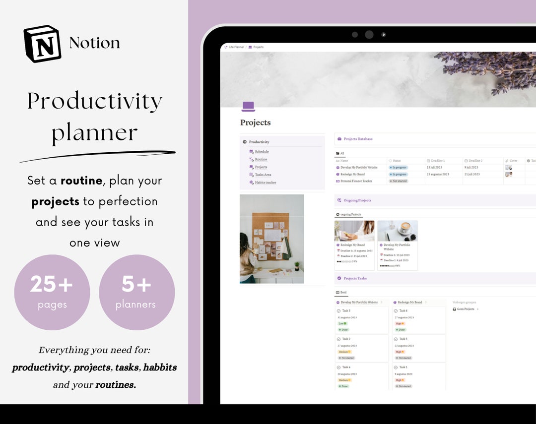 Notion Simple Project Planner Template Project Management, Task Tracker ...