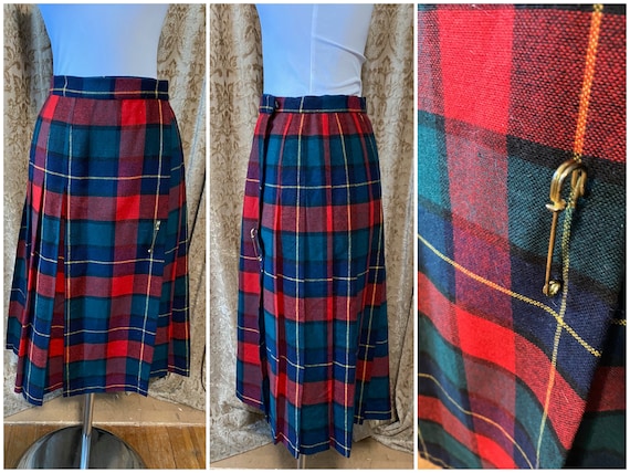 Vintage 1960s to 1970s Ann Stevens Tartan Plaid Kilt … - Gem