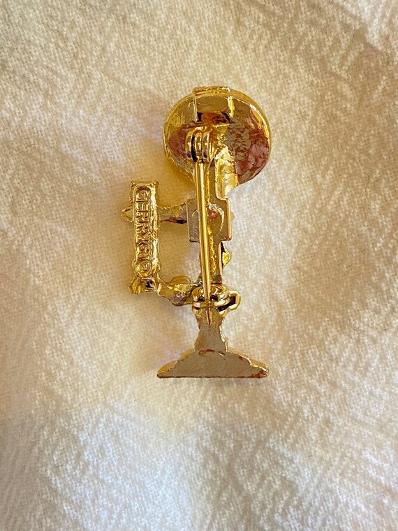 Vintage Candlestick Phone Brooch Gerry's Novelty Pin … - Gem