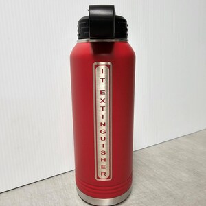 Personalized Fire Extinguisher Water Bottle, Custom Engraved ...