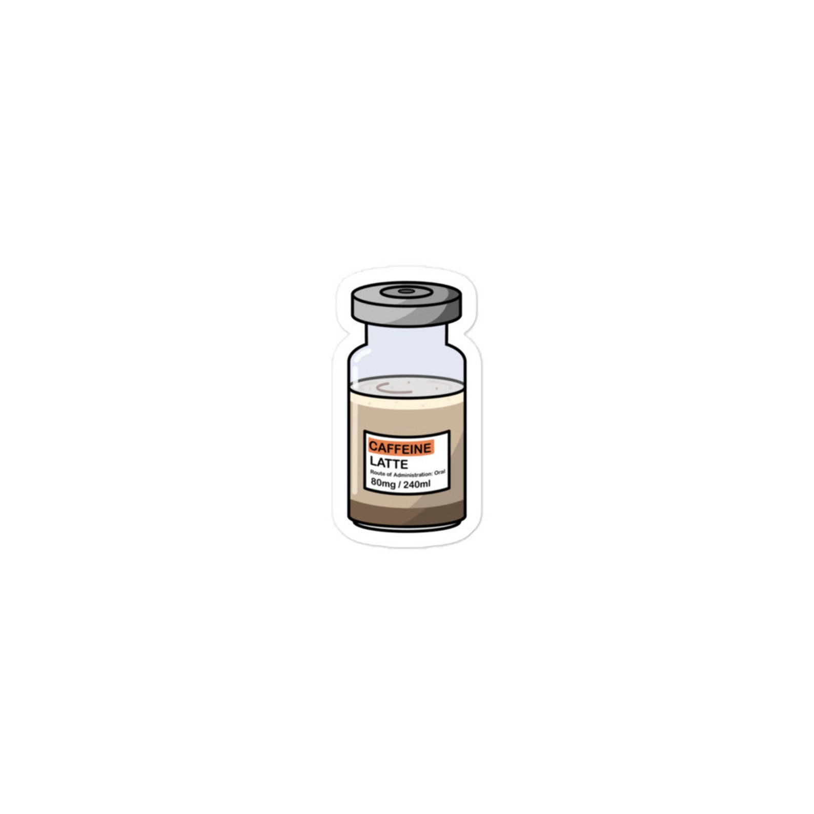 Latte Coffee Medicine Sticker - Etsy