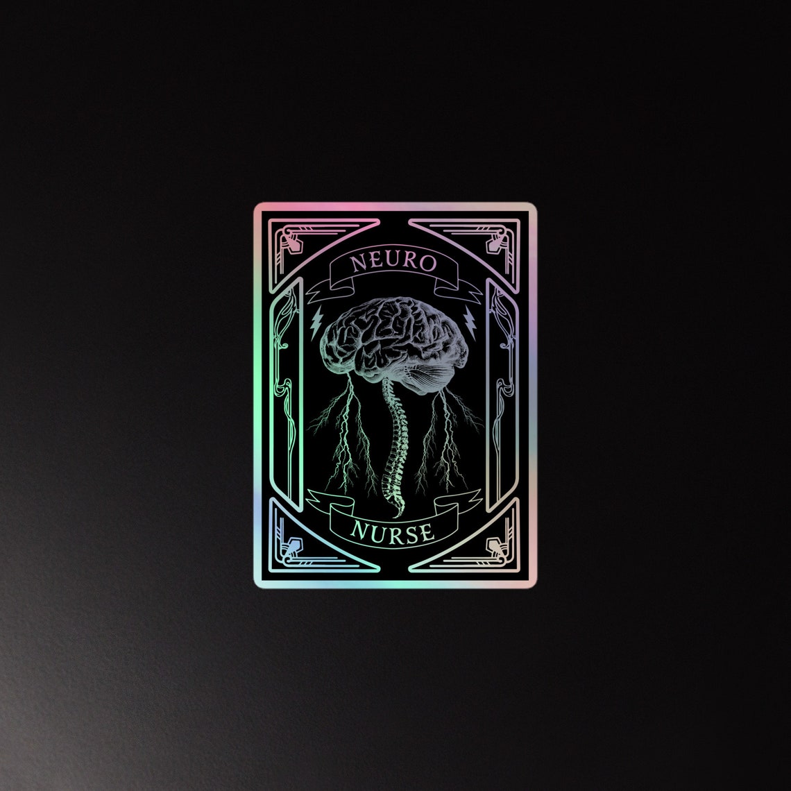 Holographic Tarot Card Sticker for Neuro Nurses - Etsy