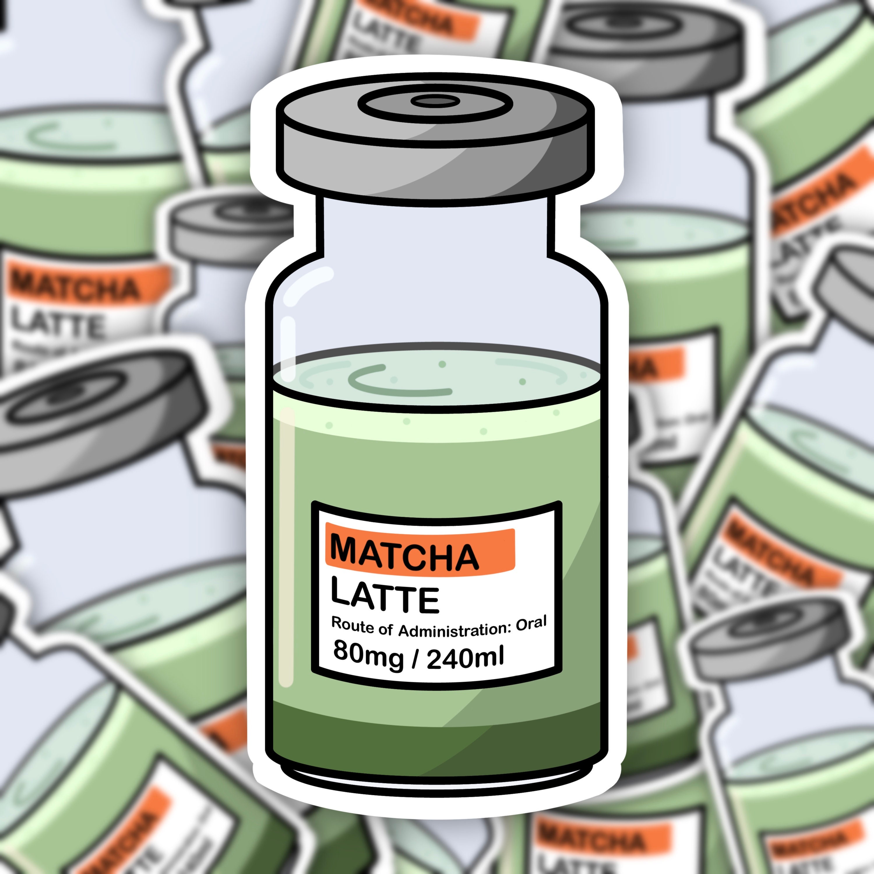 Matcha Latte IV Sticker – Perfect for Healthcare Professionals - Etsy