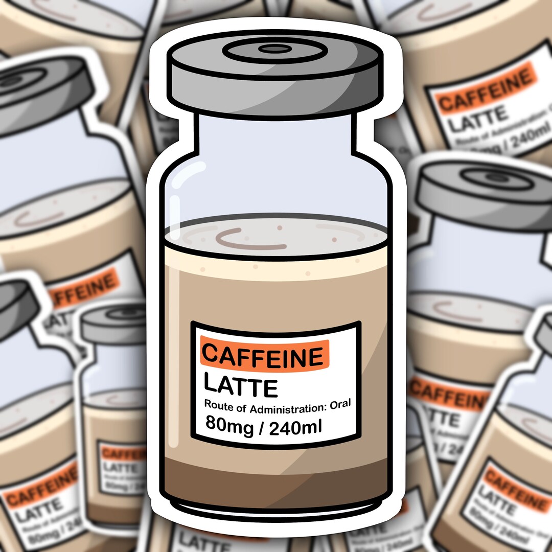 Latte Coffee Medicine Sticker - Etsy