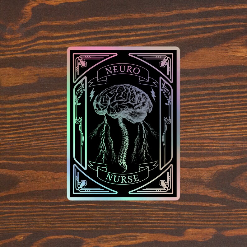 Holographic Tarot Card Sticker for Neuro Nurses - Etsy