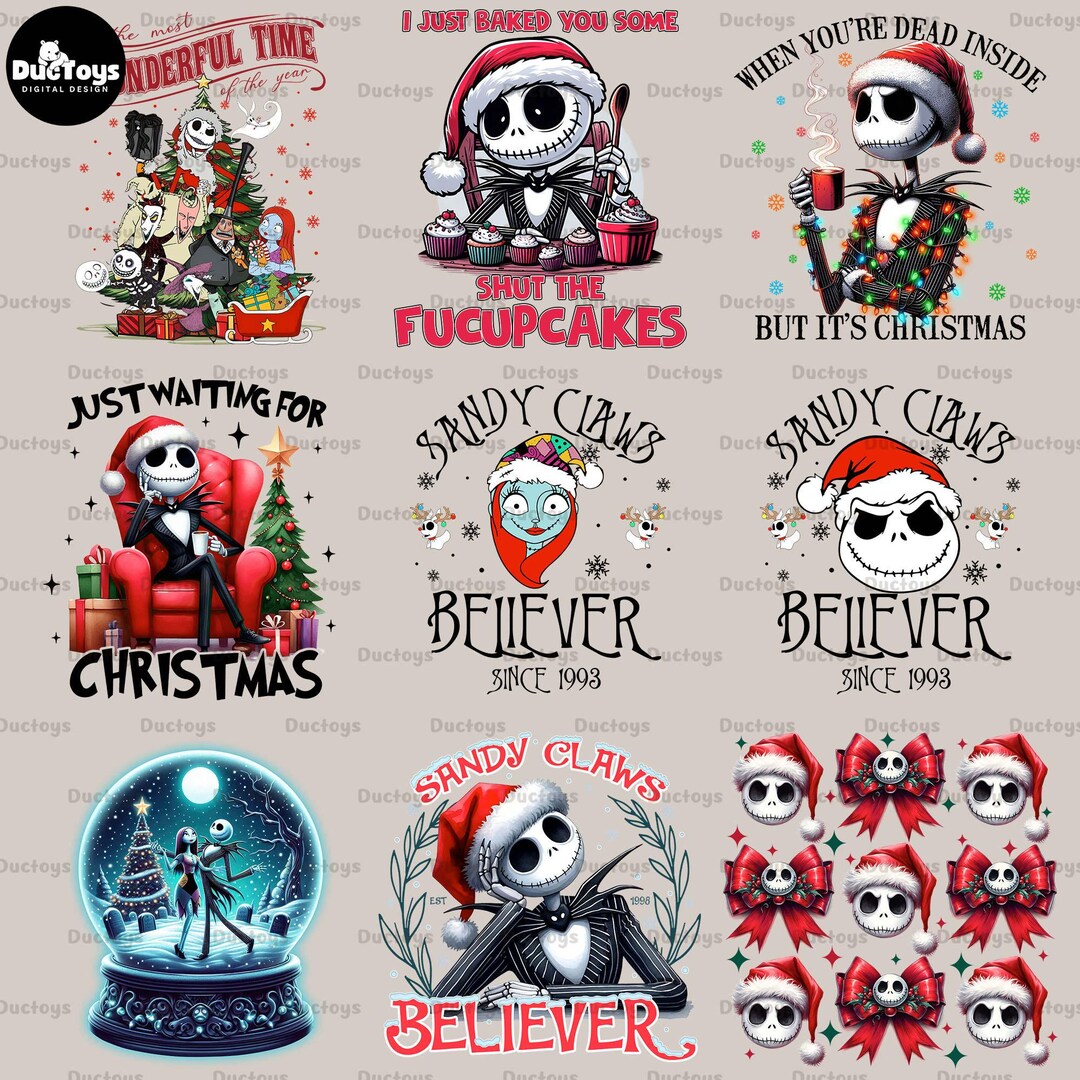 15 Retro Christmas Nightmare Png Bundle, Christmas Movie Character Png ...