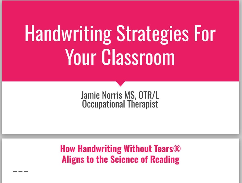 Handwriting Strategies for Your Classroom - Etsy