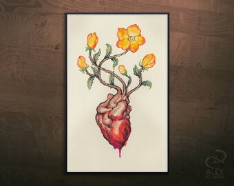 Bleeding heart | Etsy