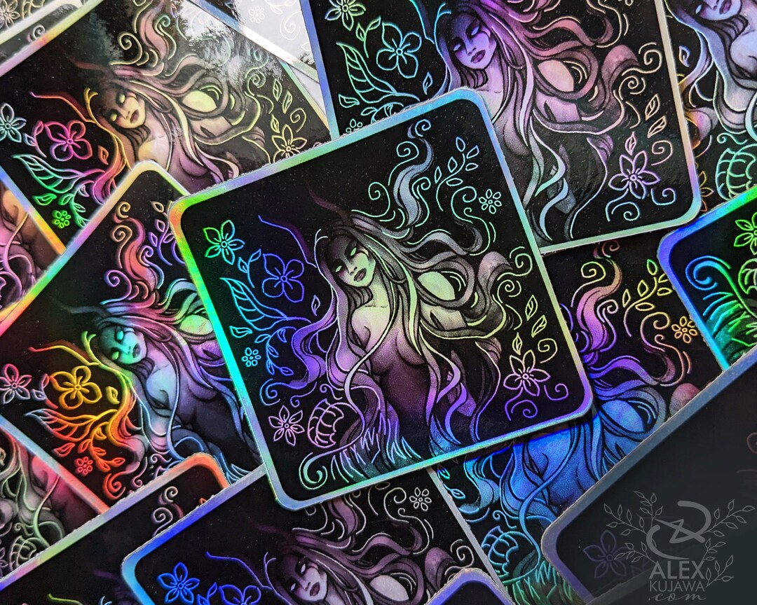 DEMONESS - Holographic Iridescent Permanent Vinyl Sticker - Beautiful ...