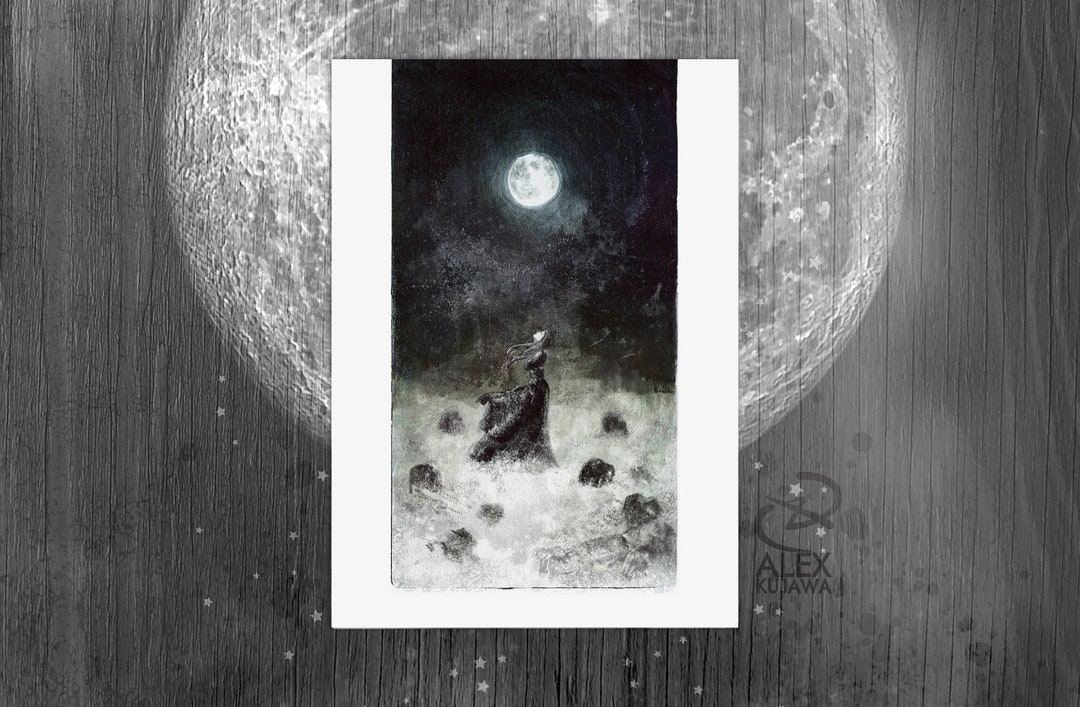 COLD MOON - December Full Moon Haunted Winter Forest Cemetery Snow ...