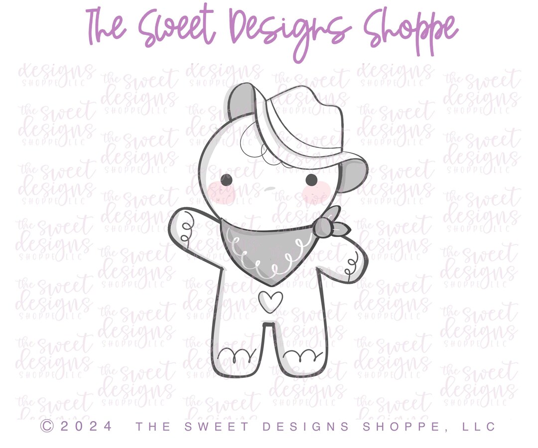 Cowboy Gingerbread Boy - Cookie Cutter - Etsy - Etsy