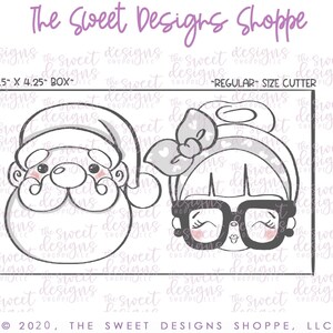 Mr. & Mrs. Claus Face Set - 2 Piece Set - Cookie Cutters - Etsy