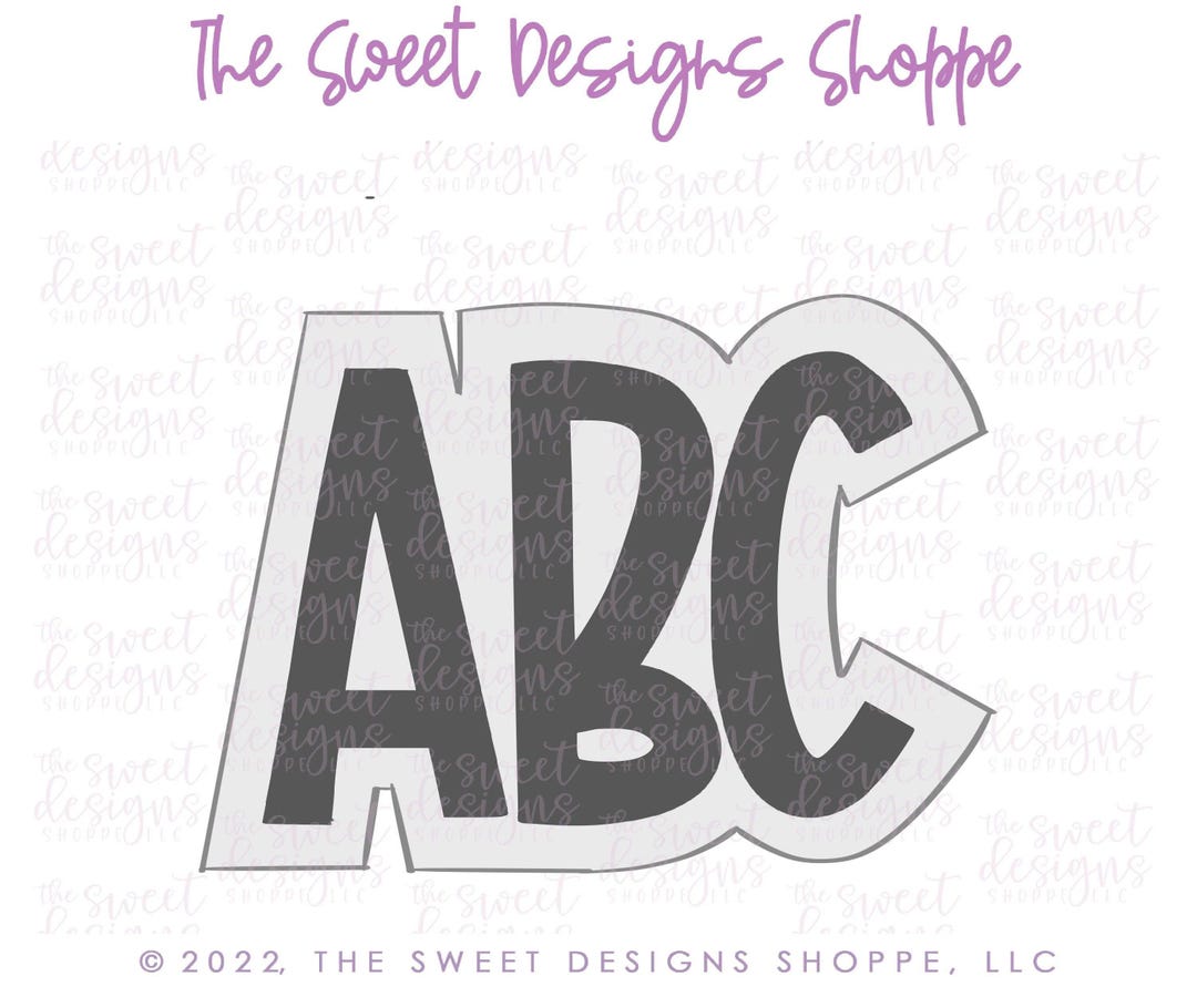 Script "abc" Caps - Cookie Cutter - Etsy