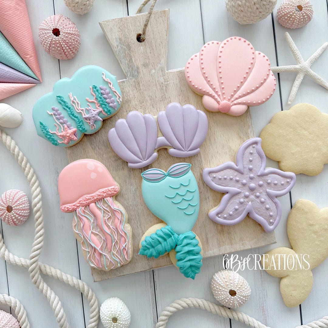 6 B's Creations: Teaching Partners Class - Mermaid - Set of 6 Cookie ...