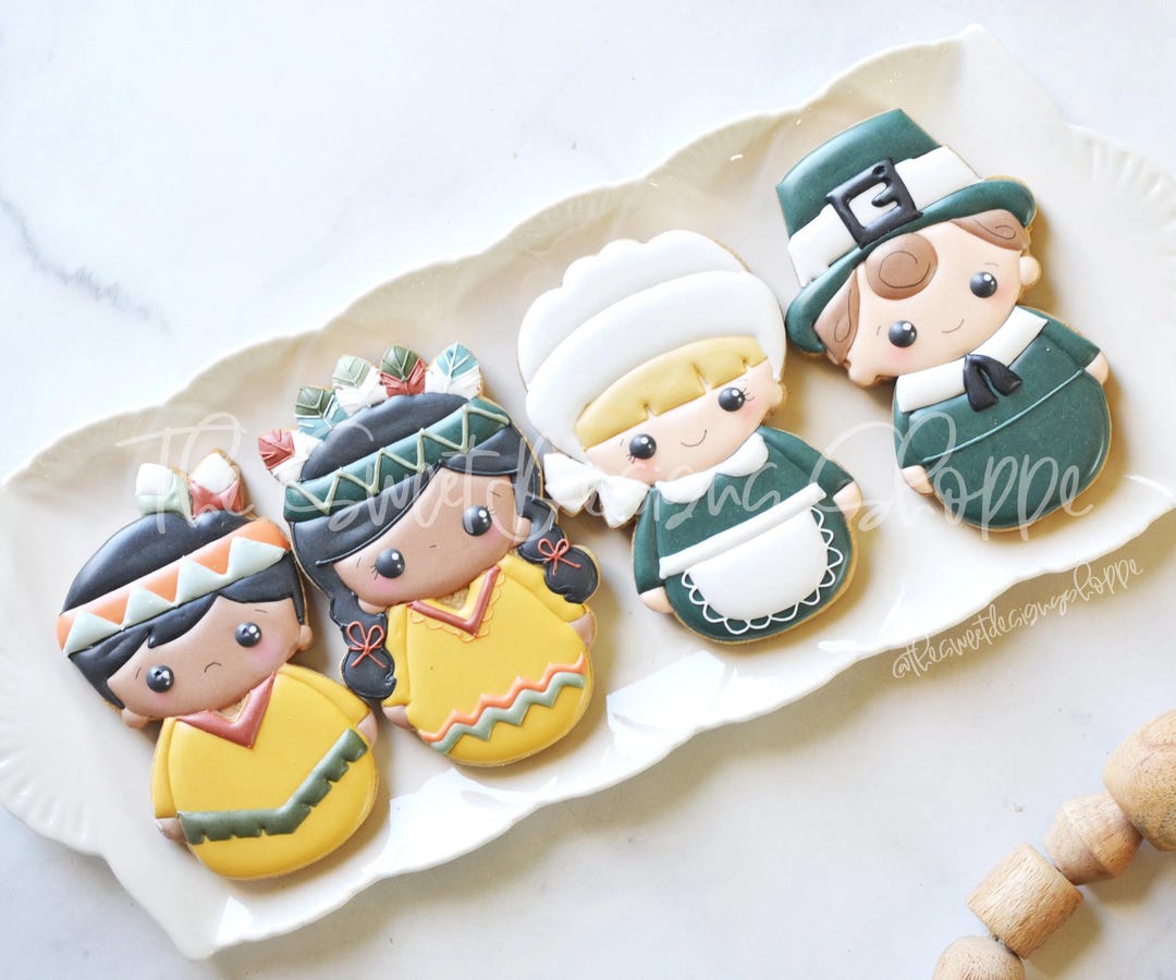 Wobbly Native Americans and Pilgrims Set - Cookie Cutters - Etsy
