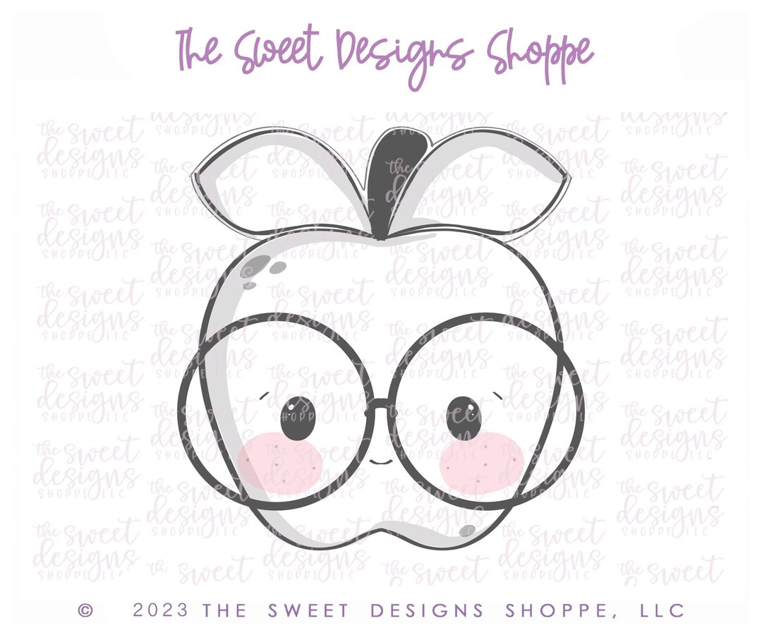 Nerdy Cute Apple Cookie Cutter - Etsy