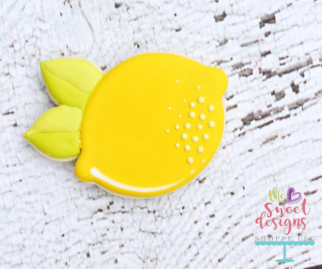 Lemon With Leaves V2- Cookie Cutter - Etsy